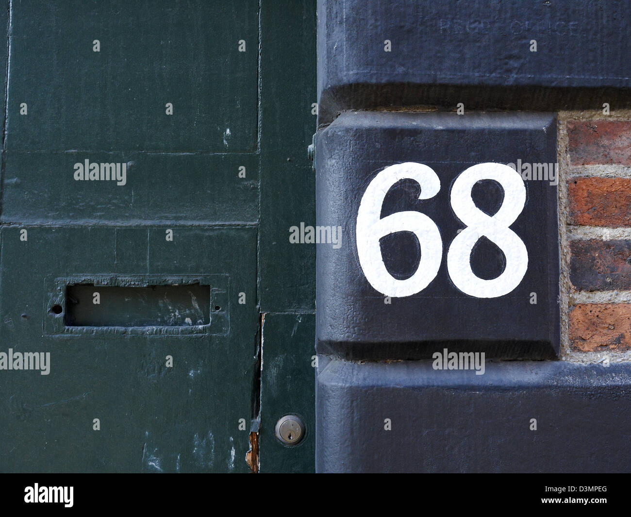 House number 68 Stock Photo - Alamy