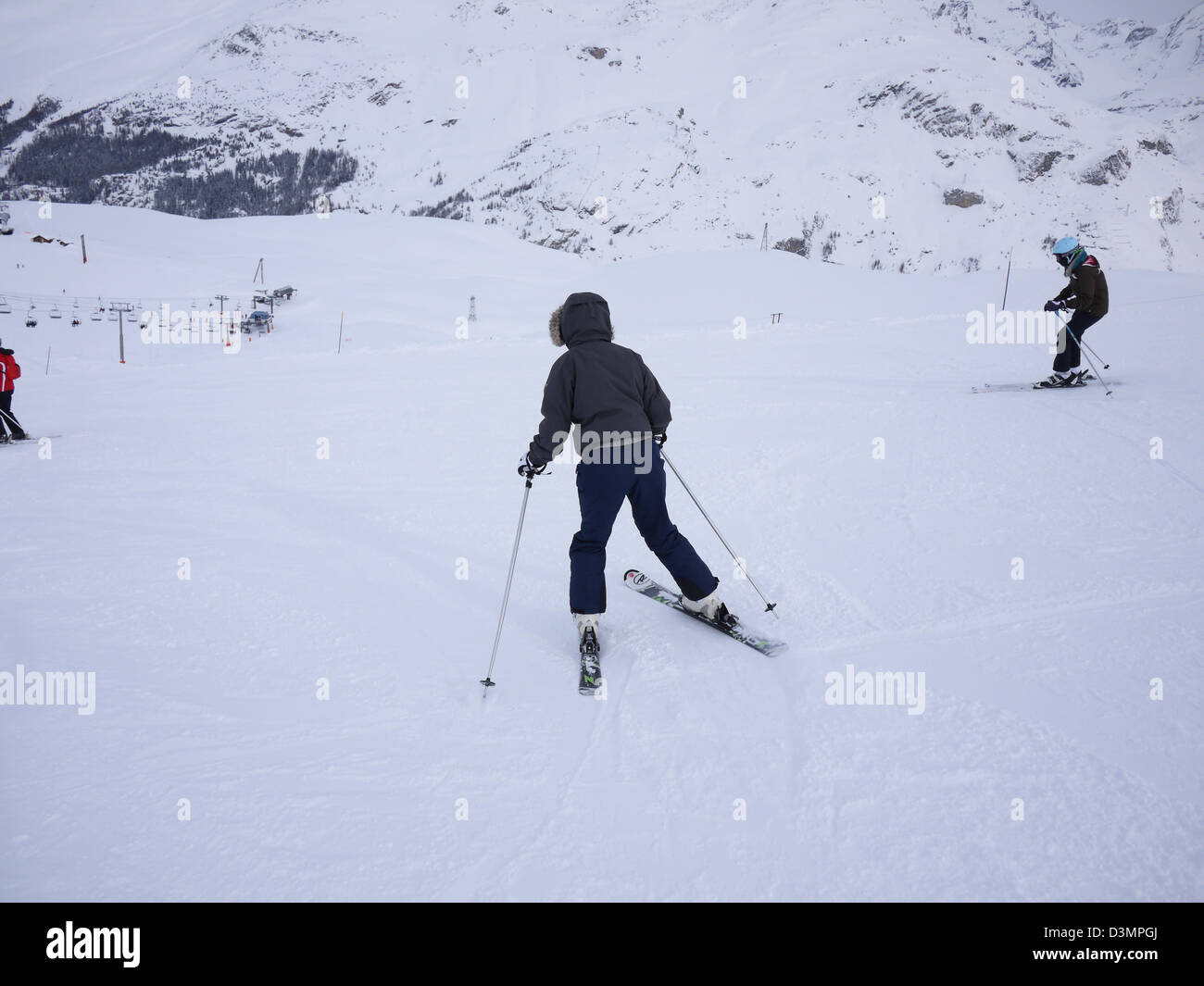 Sking in tignes, france Stock Photo - Alamy