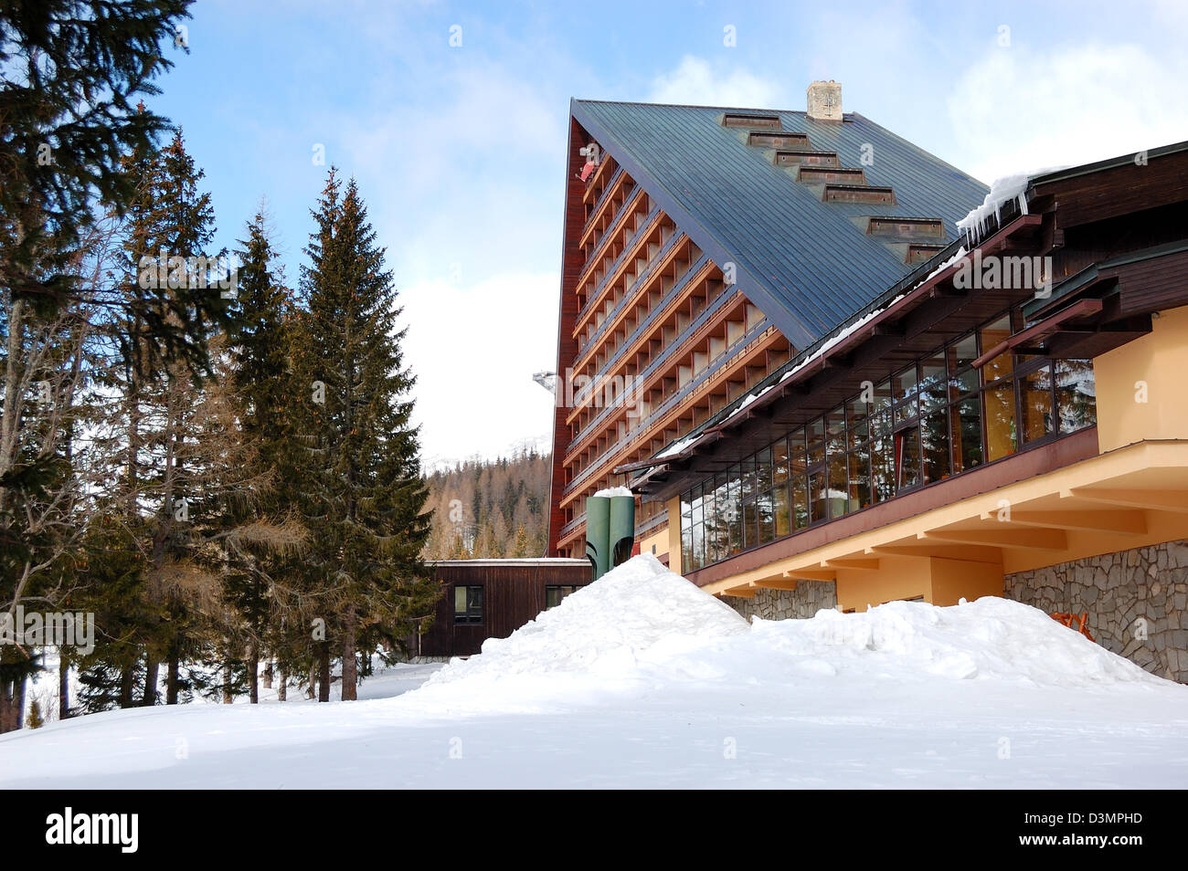 Modern luxury hotel at ski resort, High Tatras, Slovakia Stock Photo ...