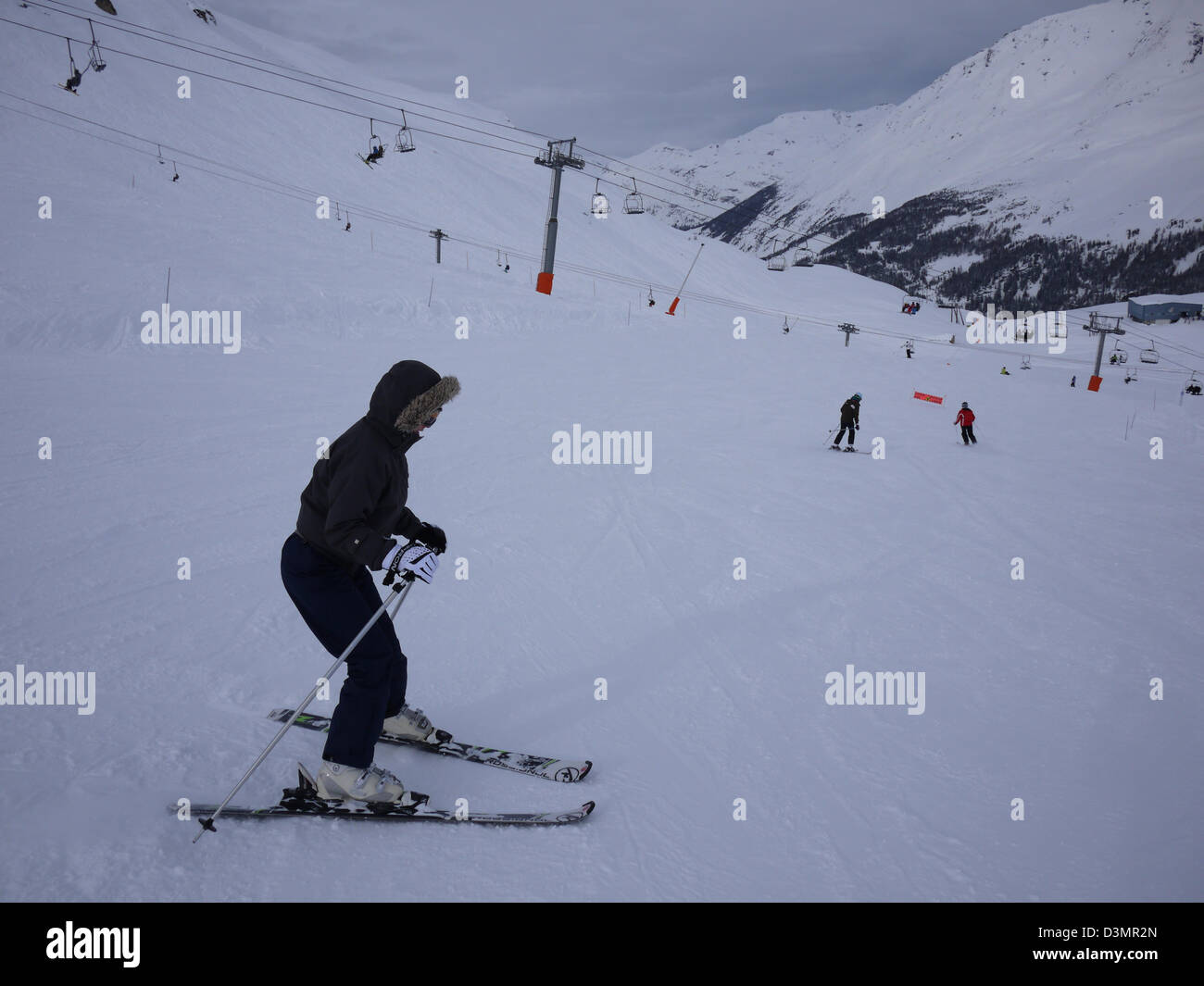 Sking in tignes, france Stock Photo - Alamy