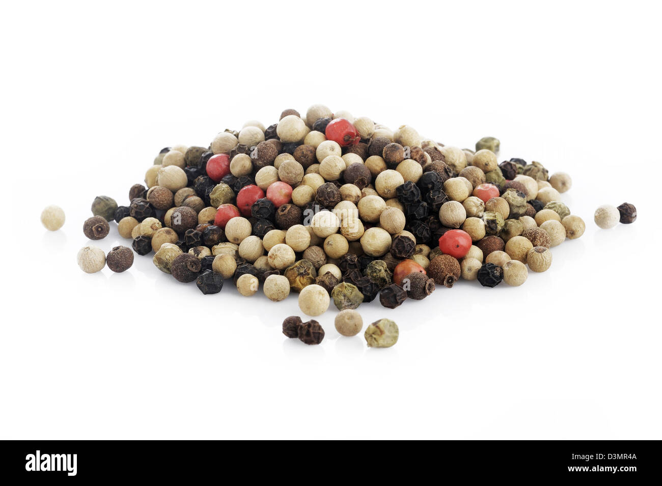 mixed pepper on white background Stock Photo - Alamy