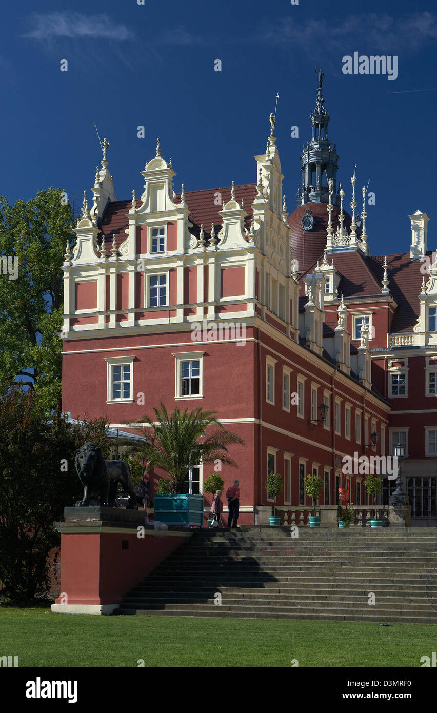 Bad Muskau, Germany, Schloss Muskau in Neapolitan Park Bad Muskau Stock ...
