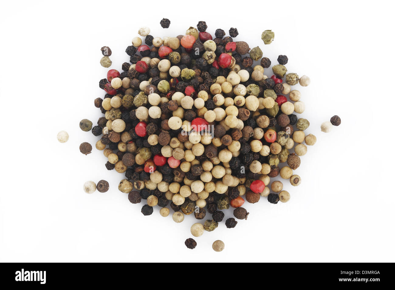 mixed pepper on white background Stock Photo - Alamy