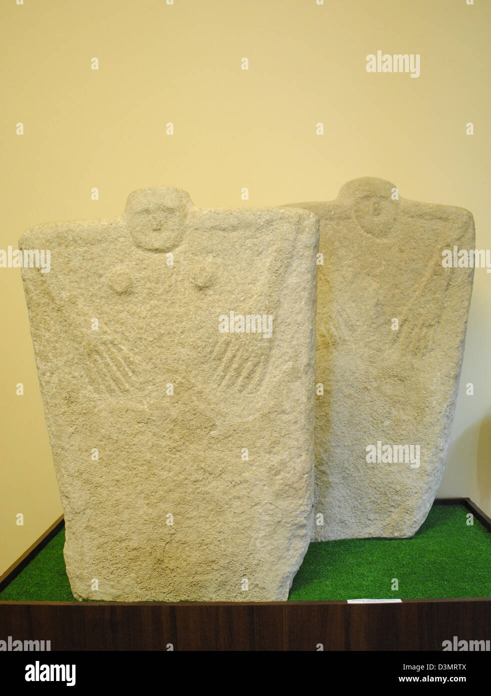 Anthropomorphic stone stelae or statue menhirs, located in Yamna ...