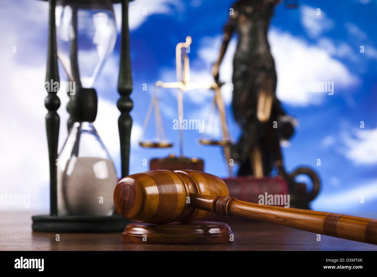 Law and justice concept, wooden gavel, scales of justice Stock Photo ...