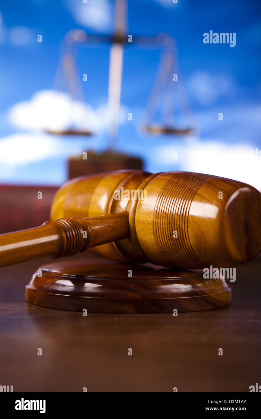 Law theme,mallet of judge,wooden gavel Stock Photo - Alamy