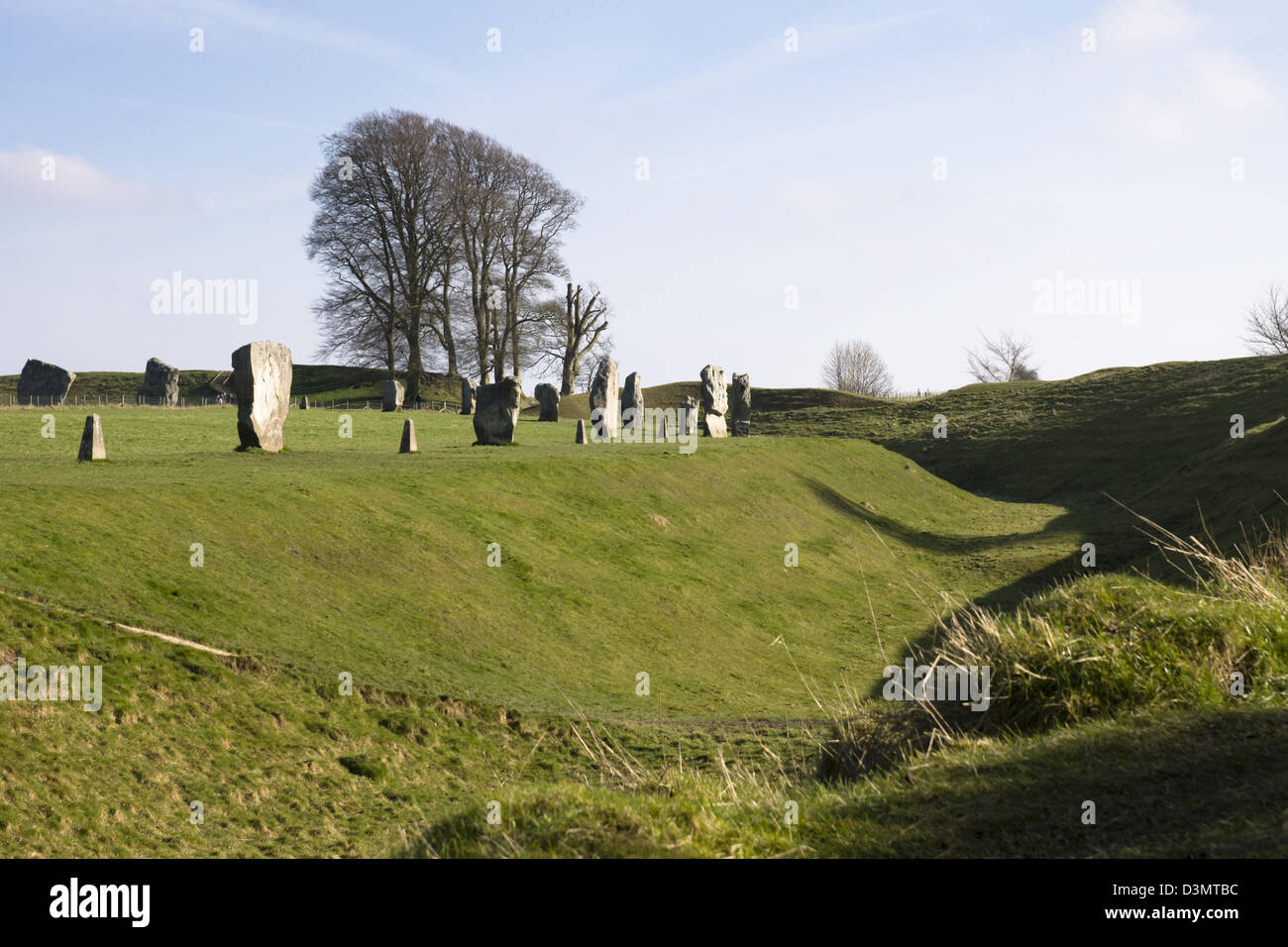 Avebury, the site of a neolithic stone circle in Wiltshire England UK ...