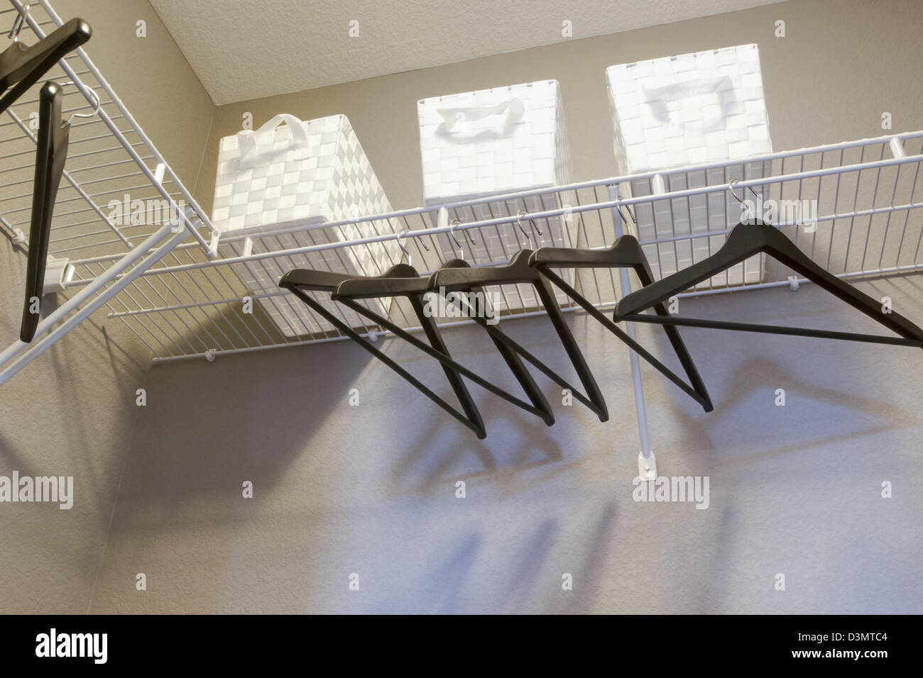 Modern clothes storage in new house Stock Photo - Alamy