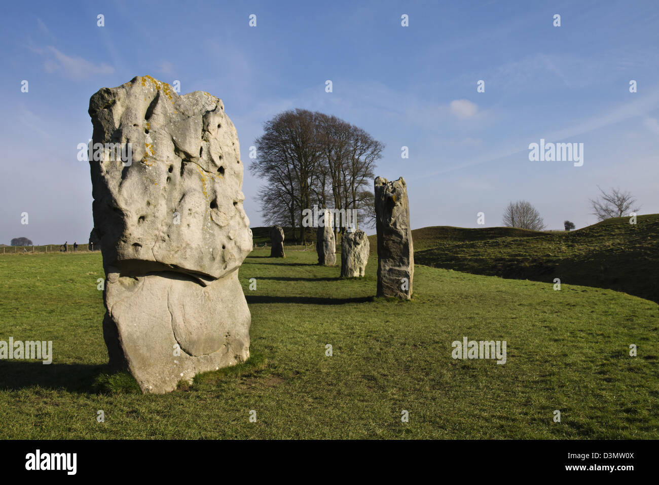 Avebury, the site of a neolithic stone circle in Wiltshire England UK ...