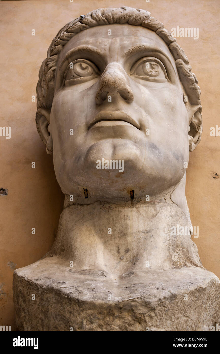 Colossal Statue of Emperor Constantine fragments on display in the ...