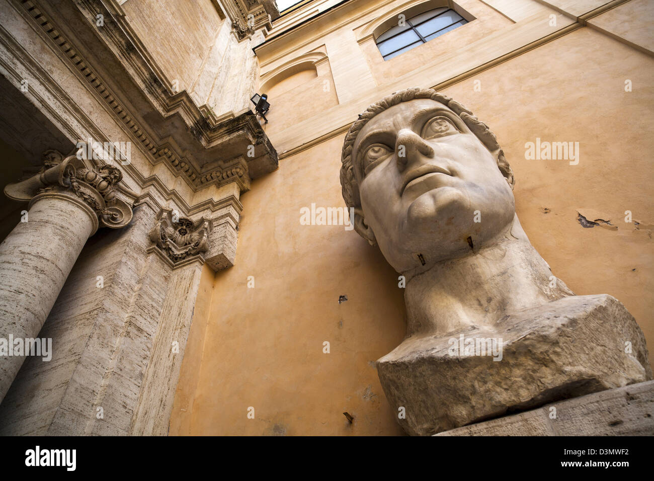 Colossal Statue of Emperor Constantine fragments on display in the ...