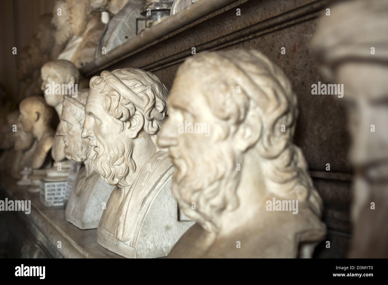 Ancient Roman and Greek sculpture on display at the Capitoline museum ...