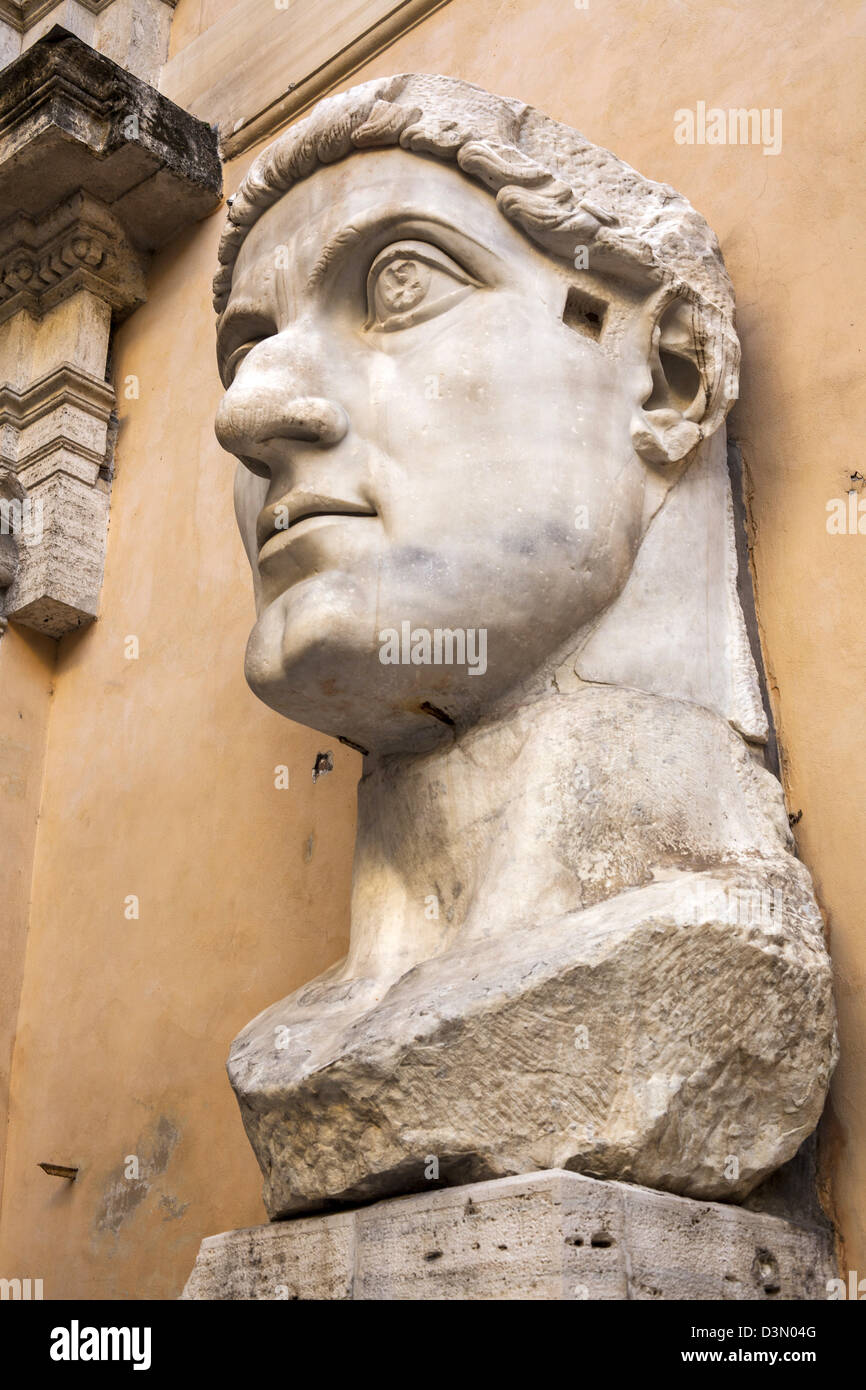 Colossal Statue of Emperor Constantine fragments on display in the ...
