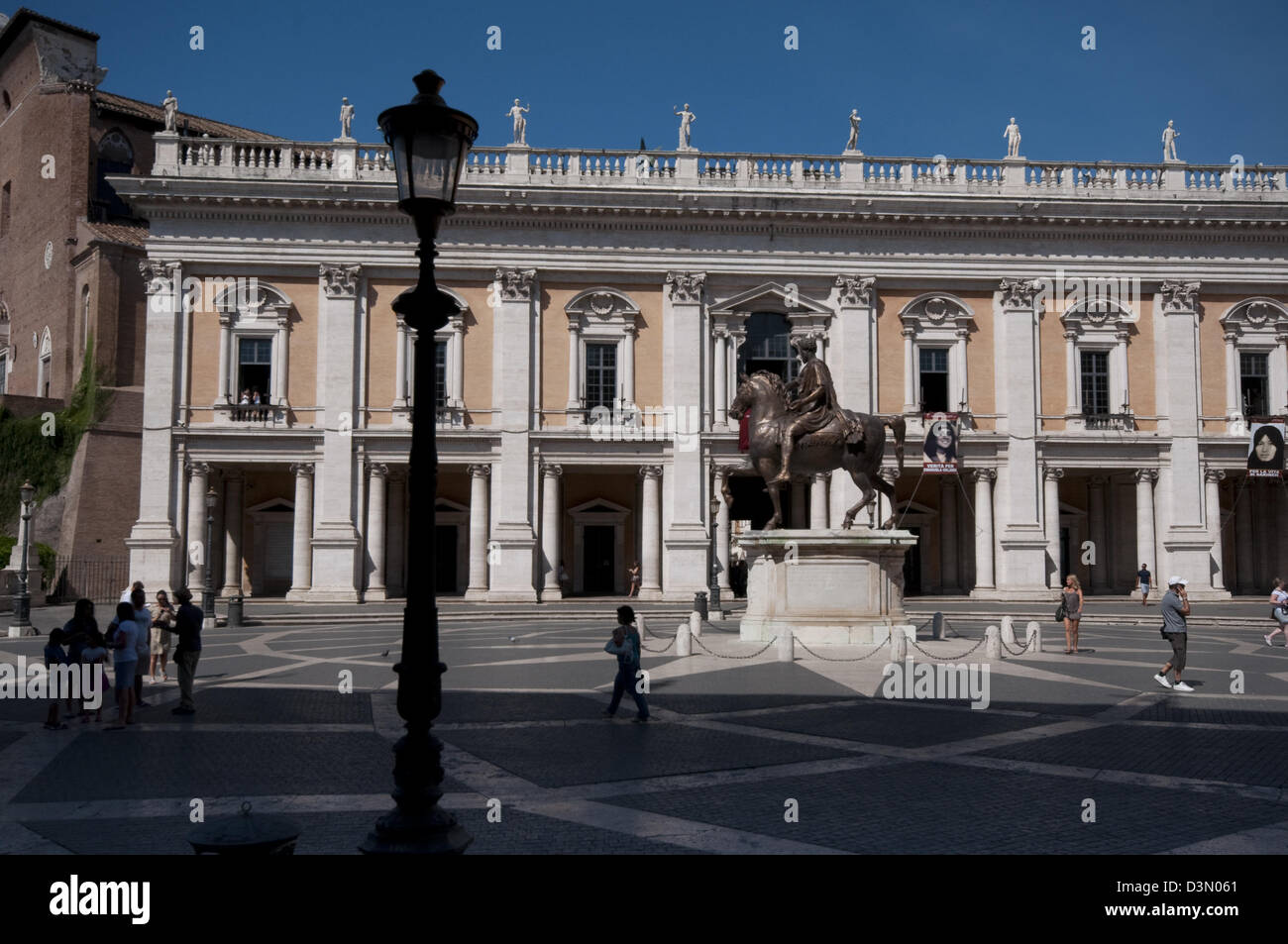 Italy, Lazio, Rome, Capitolium Square, Marcus Aurelius Equestrian ...
