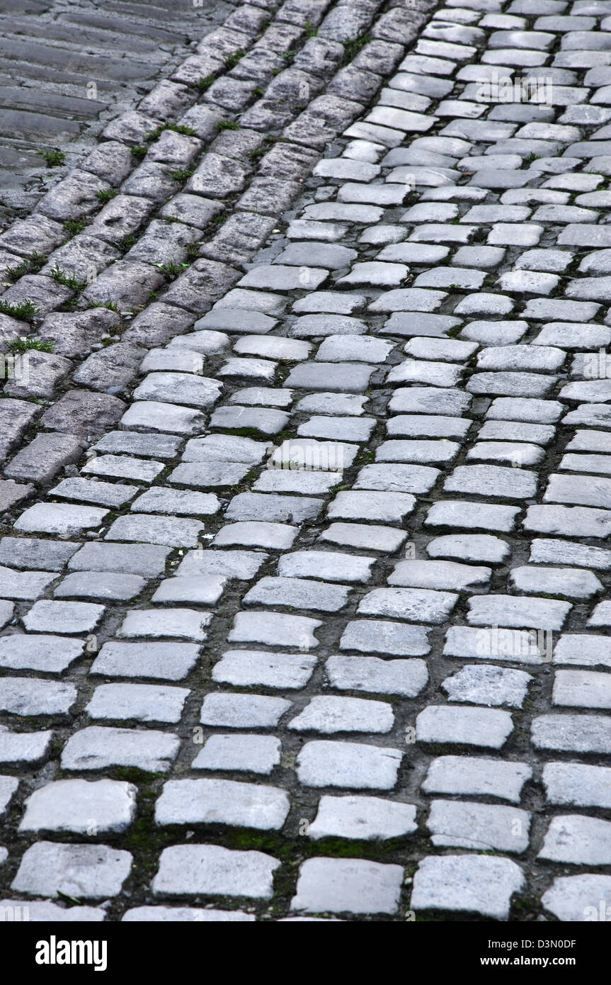 A view of a cobbled street Stock Photo - Alamy