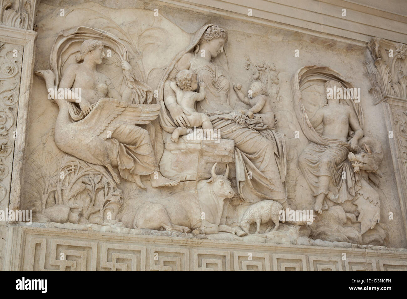 Details of the relief sculpture on the Ara Pacis, the Altar of Peace ...