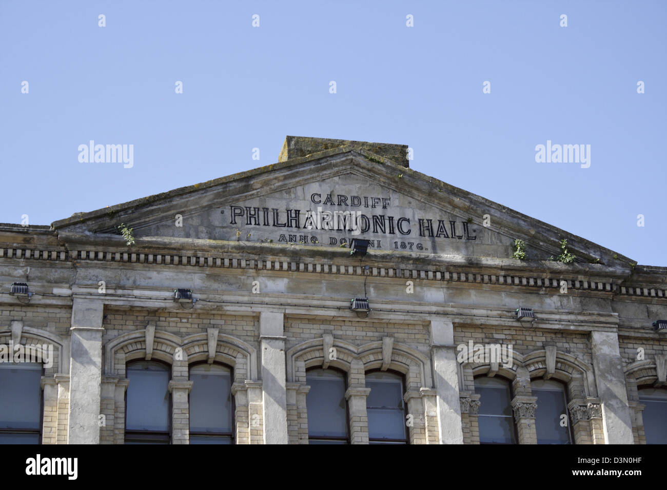 The Cardiff Philharmonic Hall, ANNO DOMINI 1876, Cardiff city centre ...