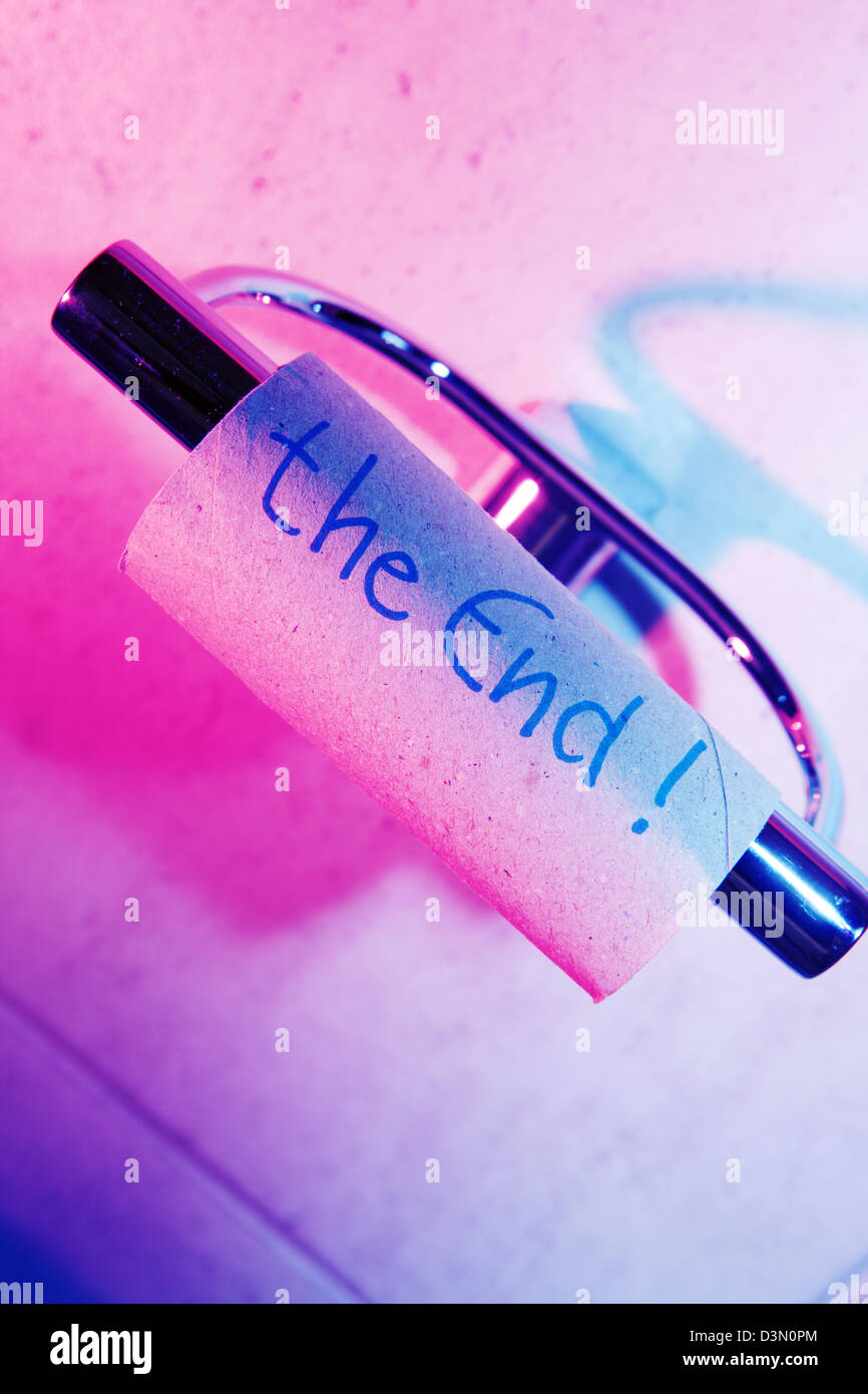 Toilet paper roll end Stock Photo - Alamy