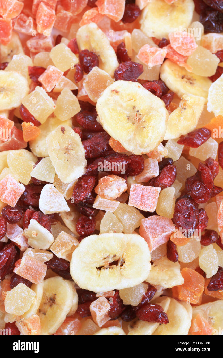 Variety of dried fruit - full frame Stock Photo - Alamy