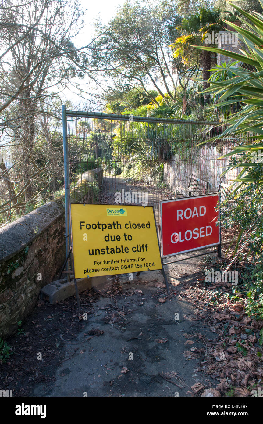 Danger unstable road sign hi-res stock photography and images - Alamy