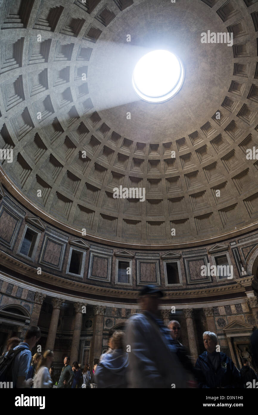 The widest masonry dome in Europe with a shat of sunlight through the ...