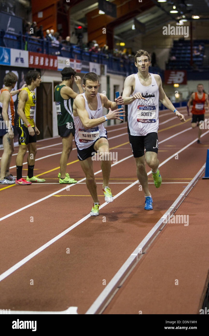 Ben Scheetz passing the baton to Travis Mahoney, NJ/NY Track Club ...