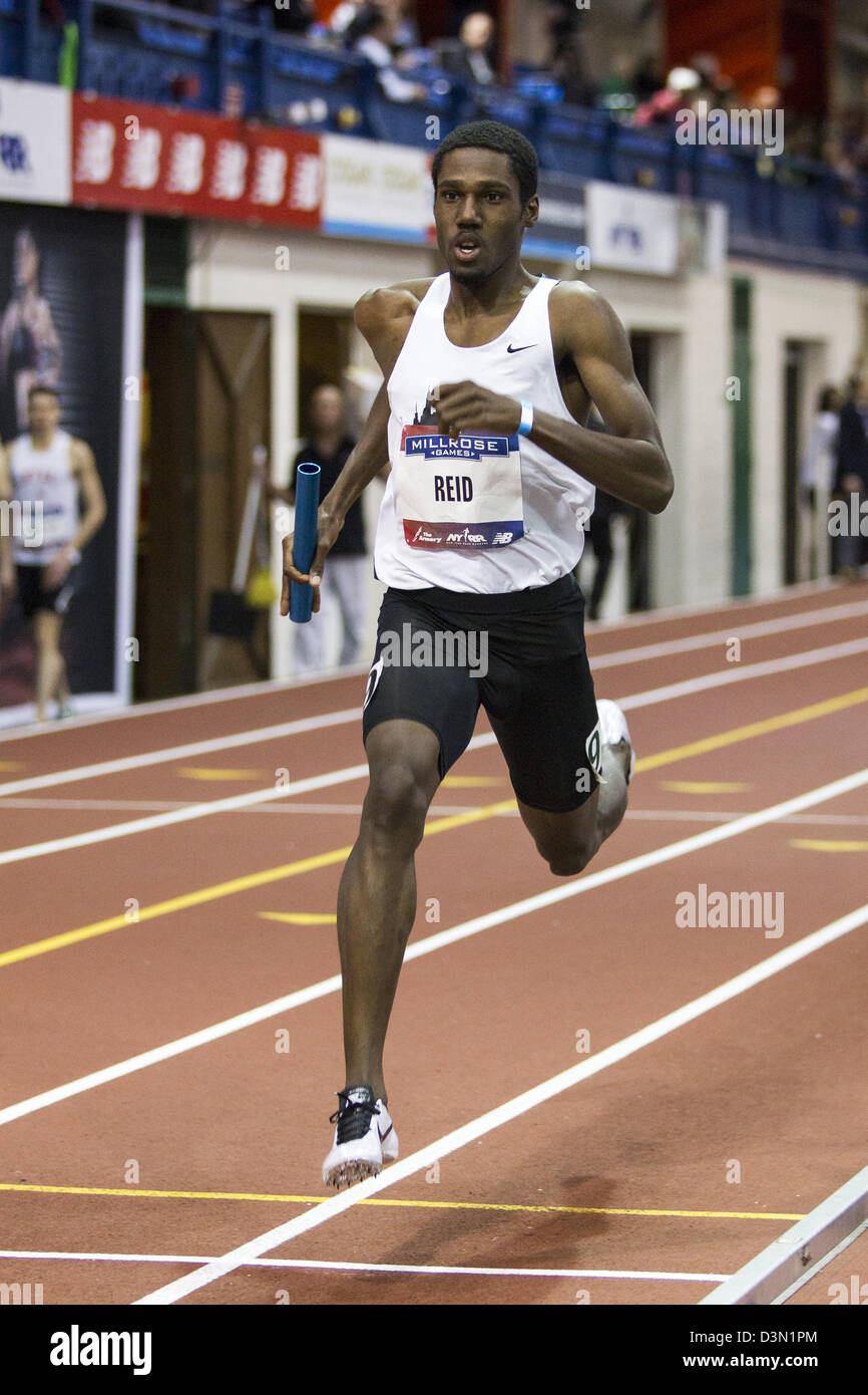 Nick Reid, NJ/NY Track Club competing in the Men's Club Distance Medley ...