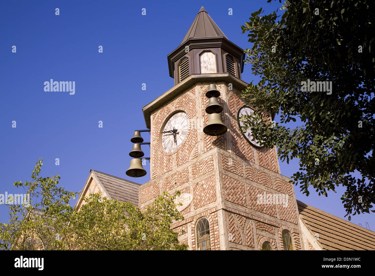 Clock tower, Solvang, Santa Ynez, California, USA Stock Photo - Alamy