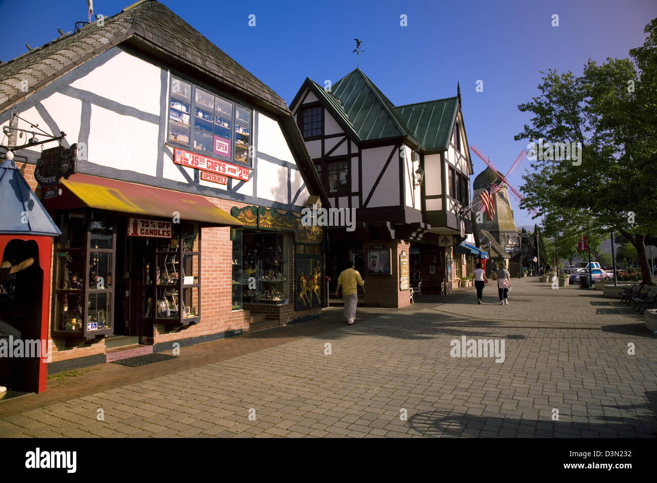 Shops, Solvang, Santa Ynez Valley, California, USA Stock Photo - Alamy