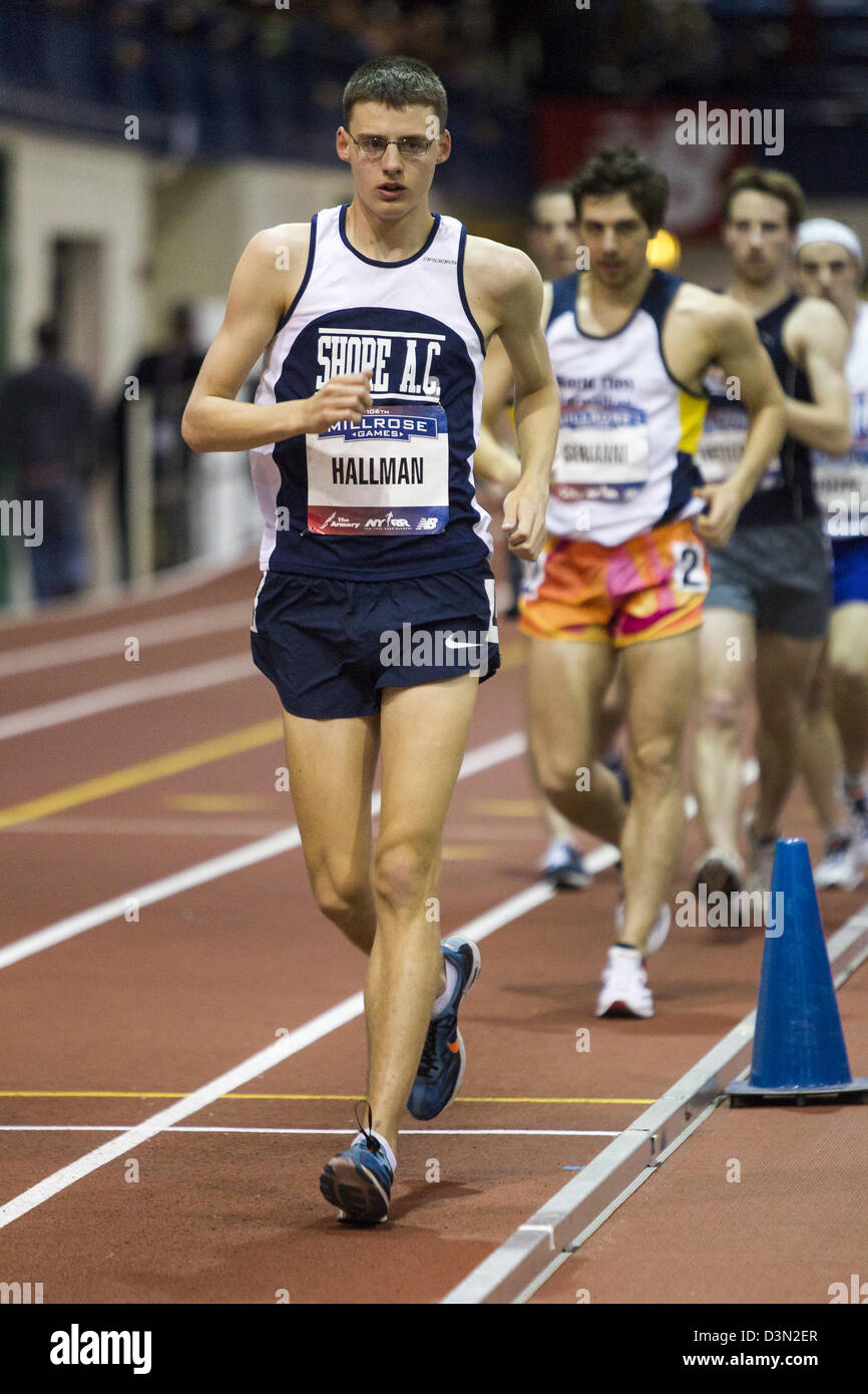 Jonathan Hallman, Shore AC, winner of the Men's USATF Championship Mile ...