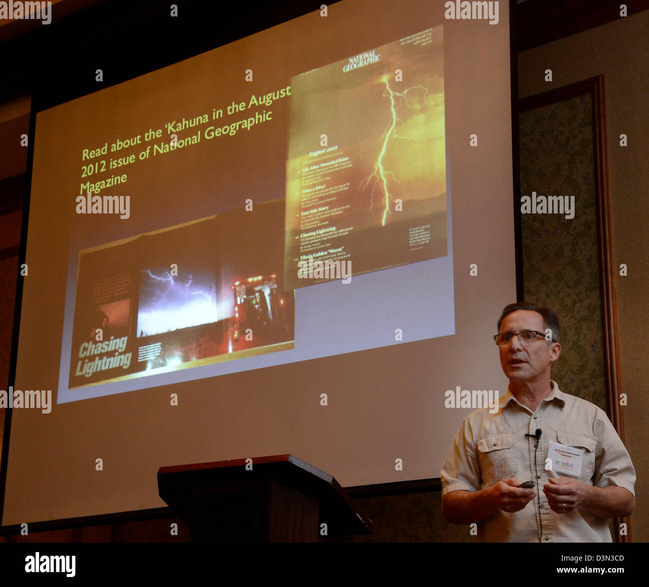 Feb 16,2013. Denver CO. USA. Severe storm/lightning researcher and ...