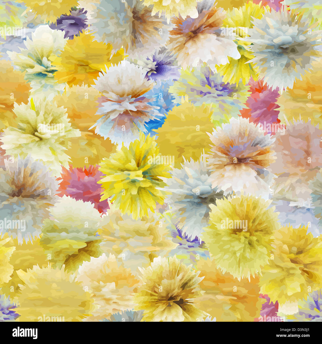 Seamless pattern from abstract flowers - texture Stock Photo - Alamy