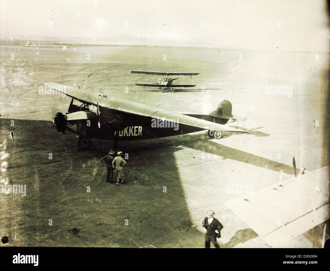 The 1929 Southern Cross flight, piloted by Sir Charles Kingsford Smith, aboard the Fokker F-VII ...