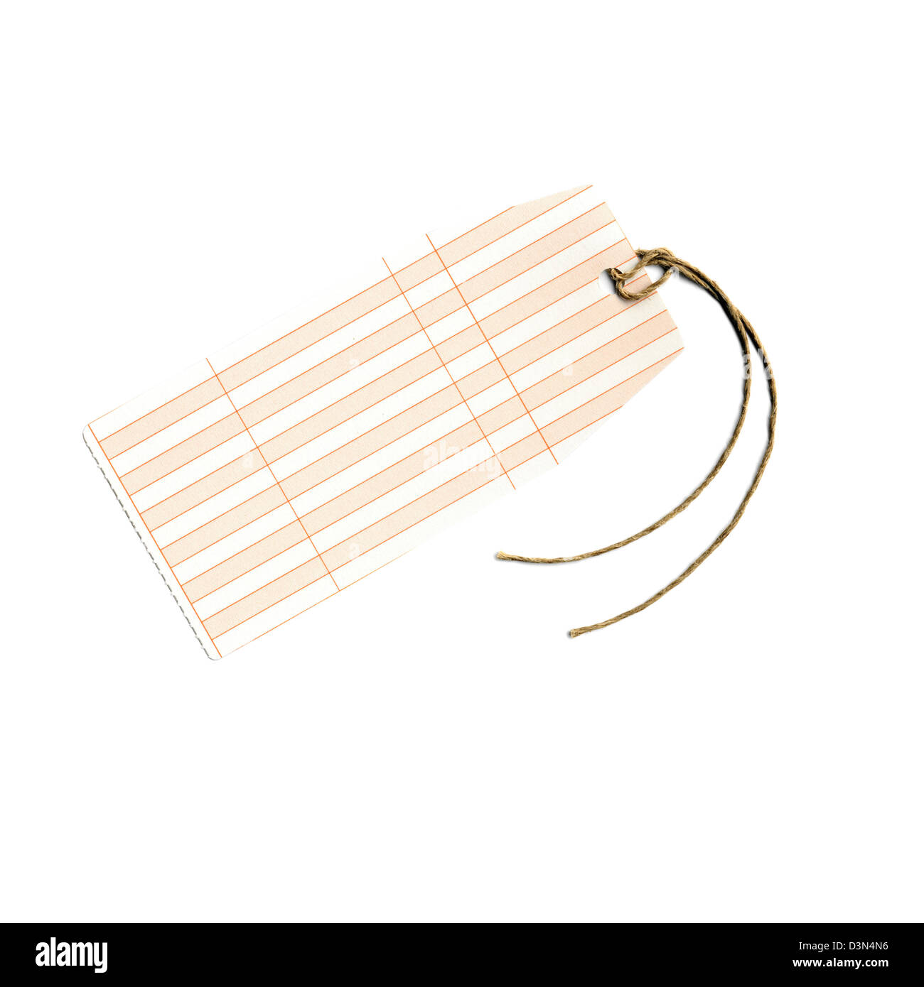 Price tag or address label with string Stock Photo - Alamy