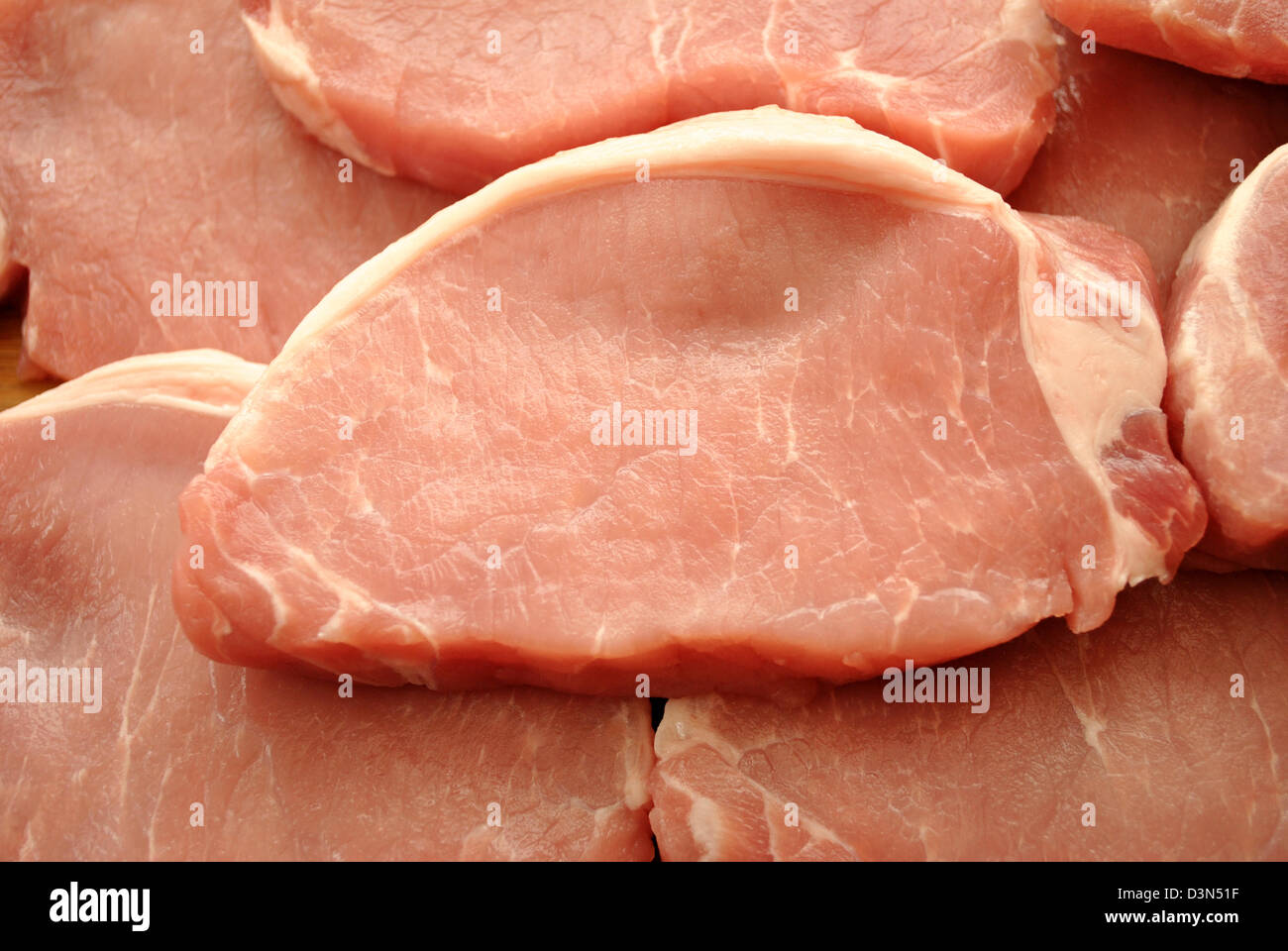 Boneless Pork Chop Close-Up Stock Photo - Alamy