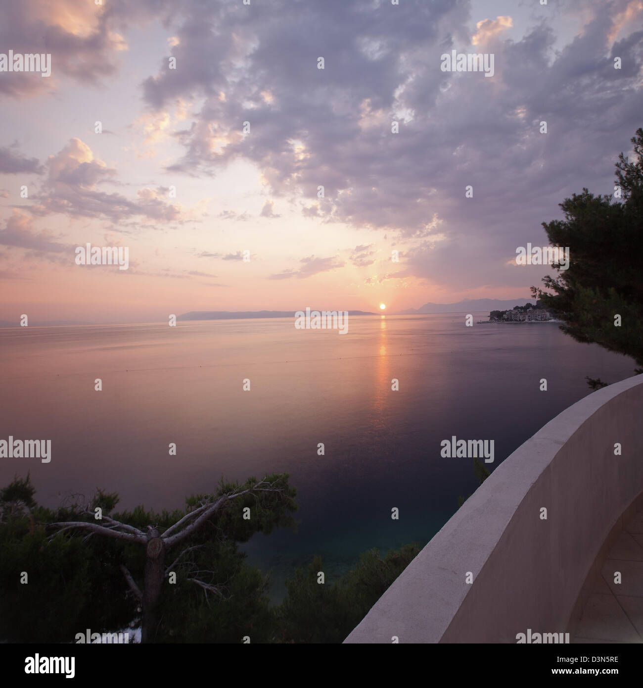 Sunset at the croatian balcony Stock Photo - Alamy