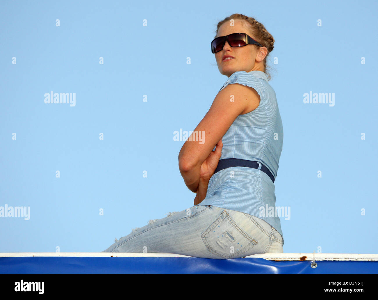 Hamburg, Germany, jockey Catherine Daniela Werning in portrait Stock ...
