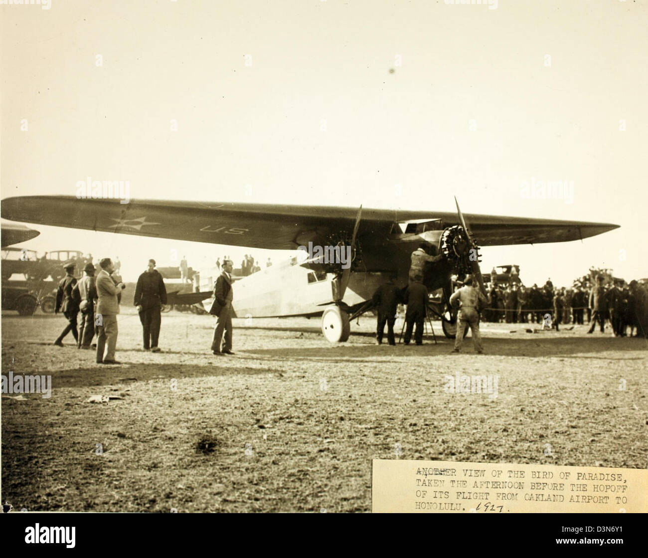 In 1927, a historic trans-Pacific flight was made from Oakland to ...
