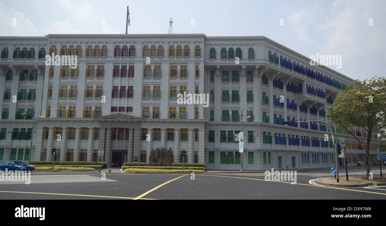 Multi colored window building at Clarke Quay in Singapore , one of the ...