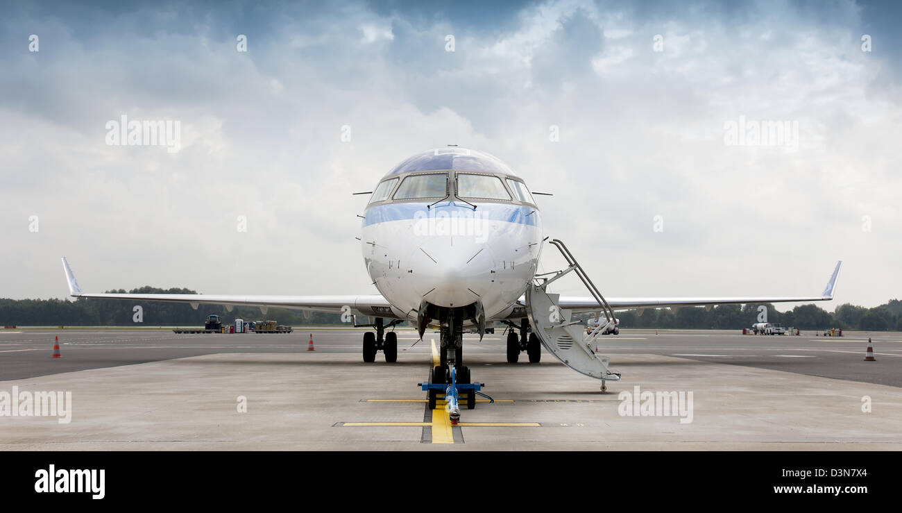 Parked Jet Airplane Stock Photo - Alamy