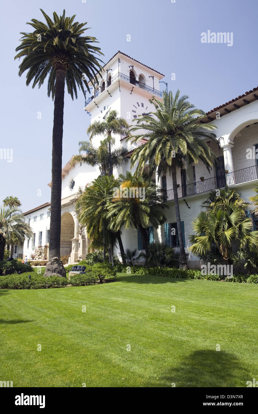Santa Barbara County Courthouse, Santa Barbara, California, USA Stock ...
