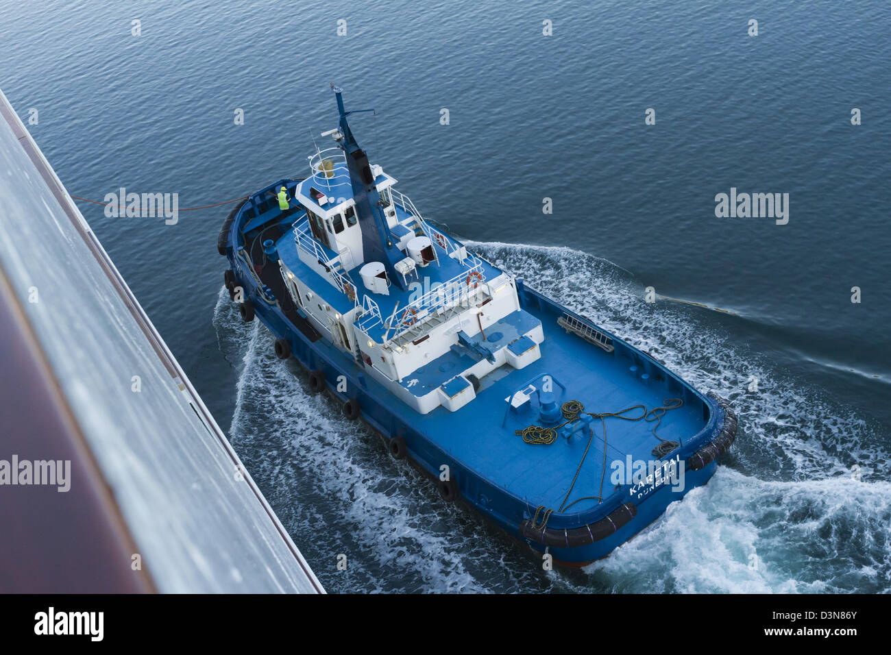 Otago Harbour tug at Port Chalmers, Dunedin New Zealand Stock Photo - Alamy
