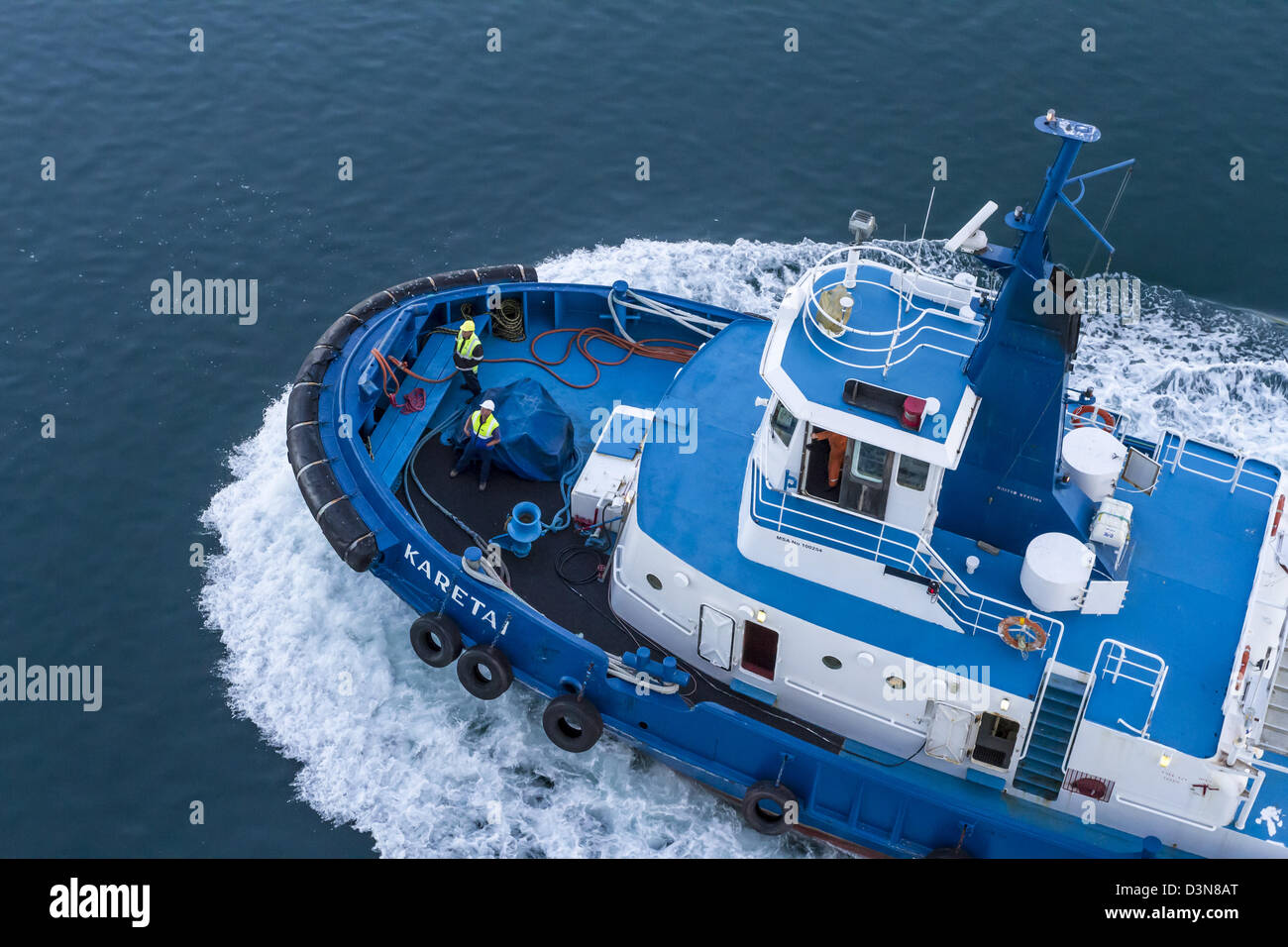 Otago Harbour tug at Port Chalmers, Dunedin New Zealand Stock Photo - Alamy