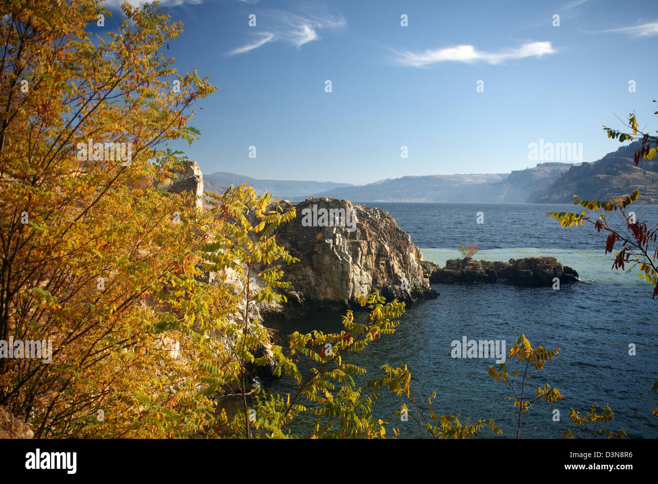Lake Roosevelt at the north terminal of the Keller Ferry at the ...