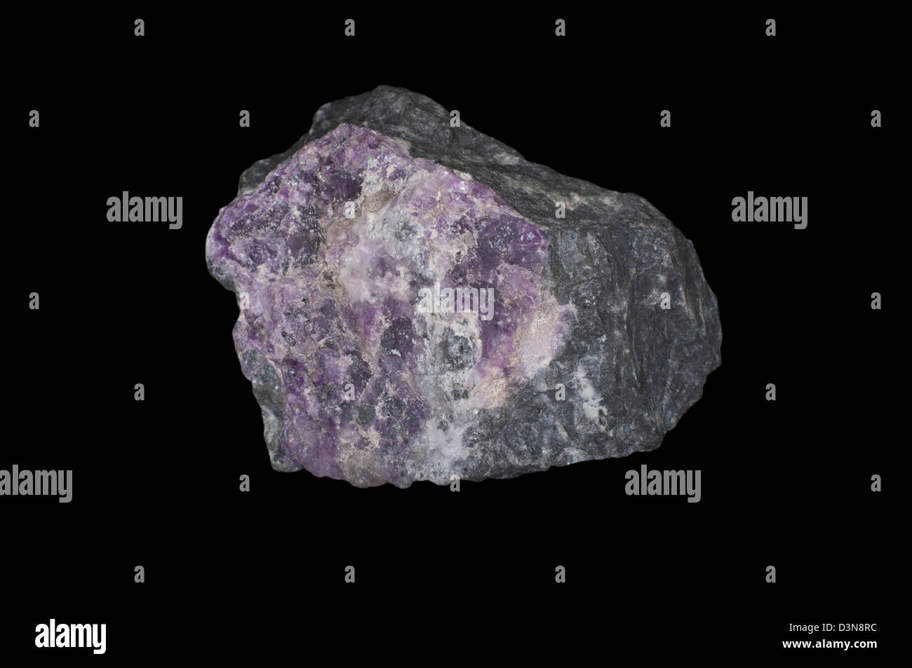 Rough unpolished specimen of fluorite crystal, a calcium fluoride ...