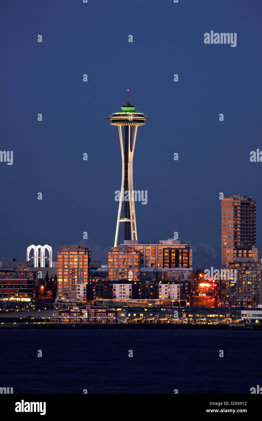 The Space Needle and the Arches of the Pacific Science Center and the ...