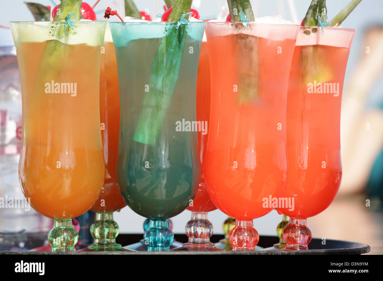 Colorful cocktails close up Stock Photo - Alamy