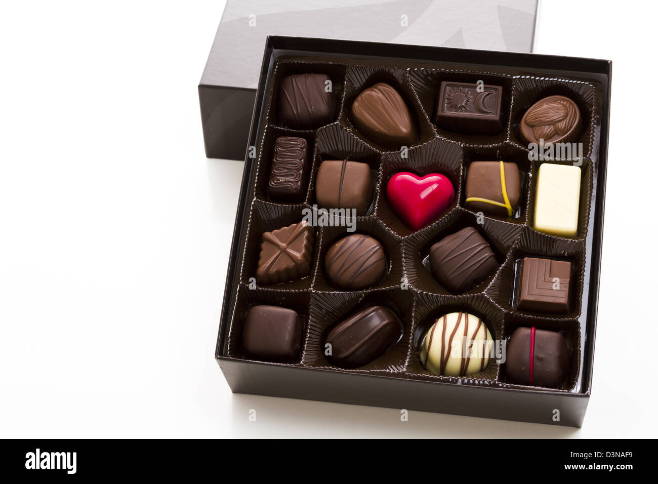 Assorted gourmet chocolate in a box Stock Photo - Alamy