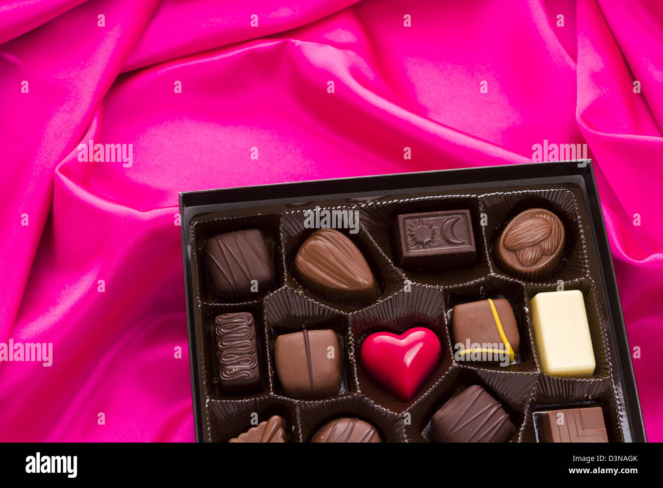 Assorted gourmet chocolate in a box Stock Photo - Alamy