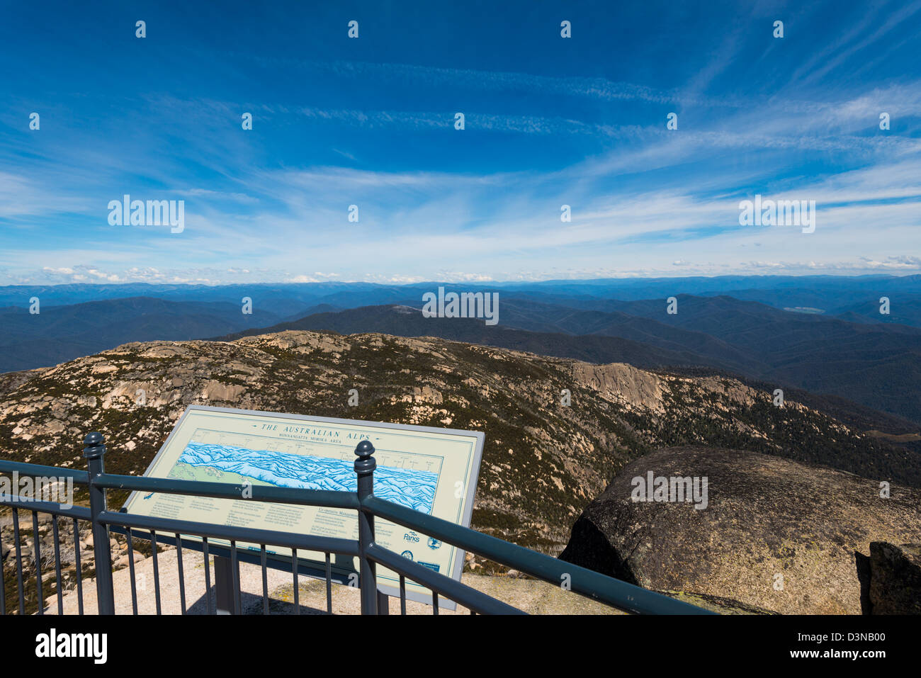 View from the Horn located on the top of Mount Buffalo Victorian alpine ...